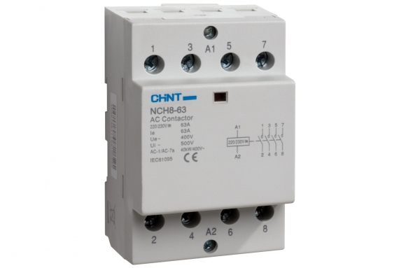 Khởi Động Từ 4NO 230V 63A Chint - NCH8-63/40 AC220/230V