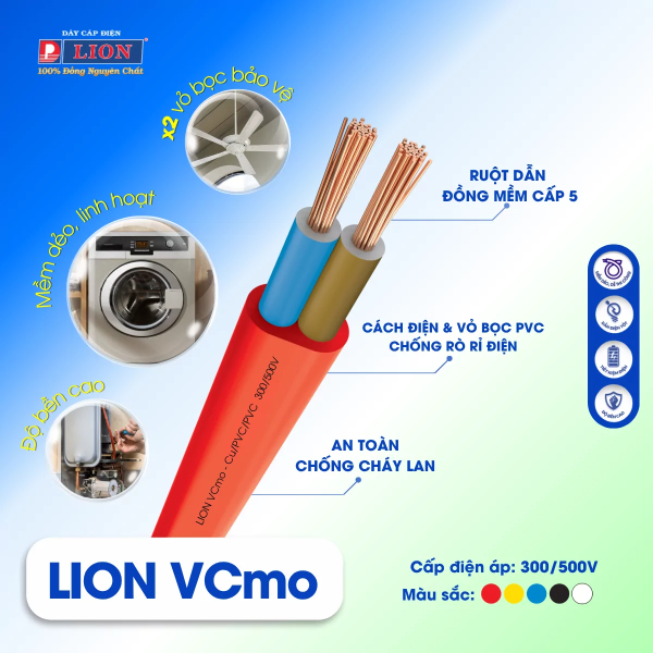 Dây Điện Đôi Mềm Lion - VCmo